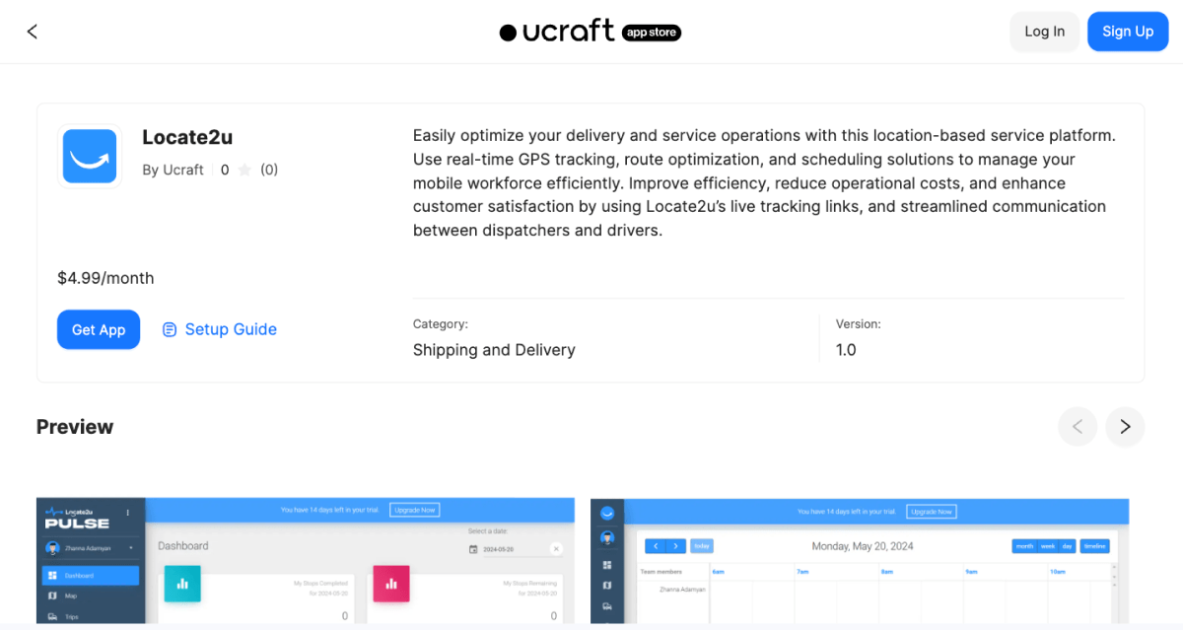 Locate2u Integration | Ucraft App Store