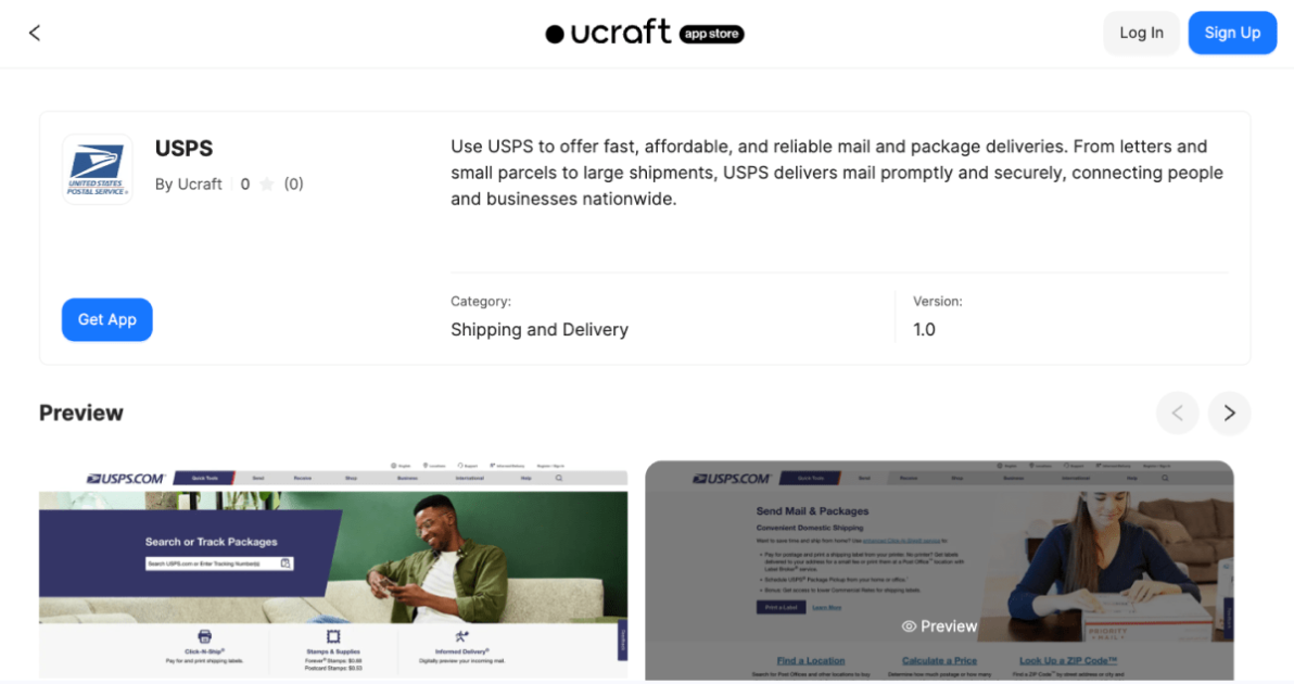 USPS Integration | Ucraft App Store